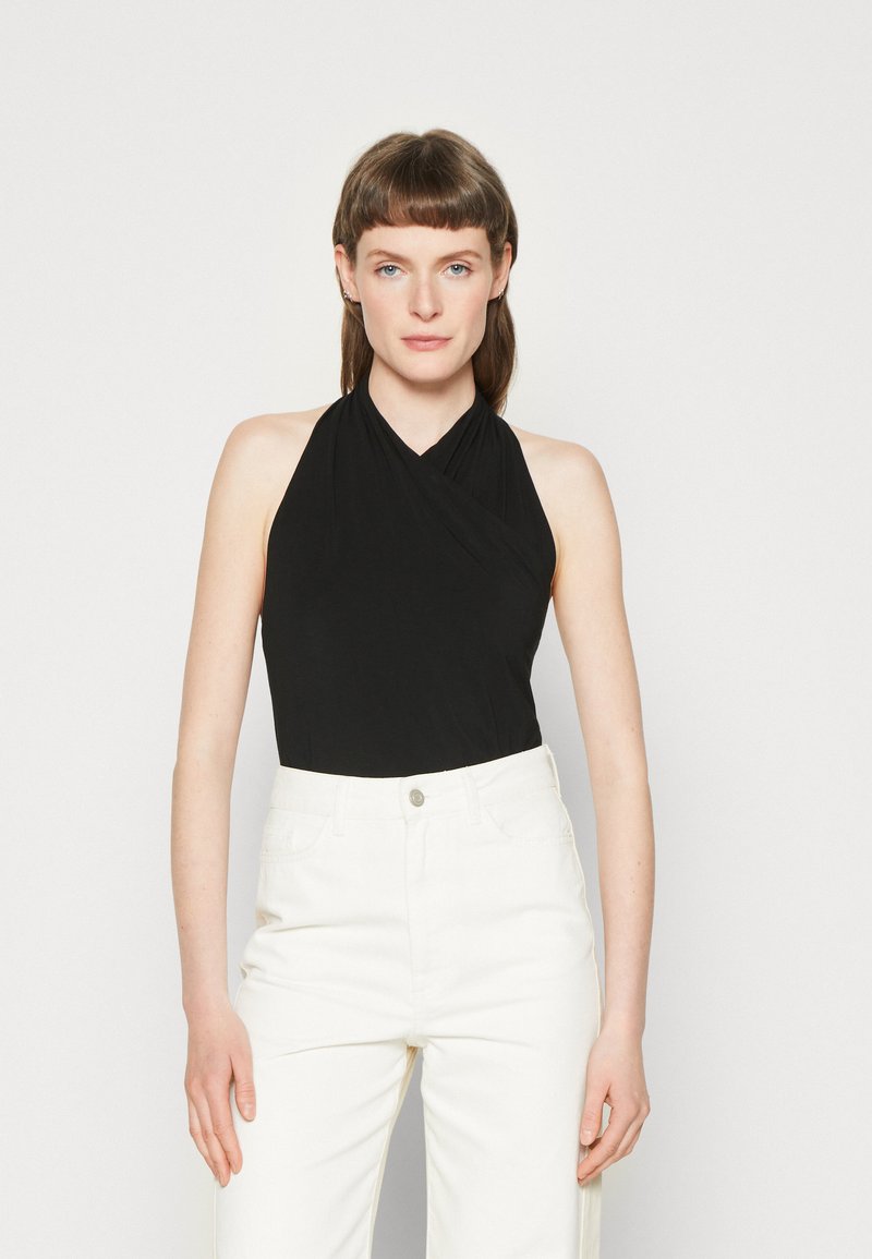 Banana Republic CROSS HALTER NECK - Top - black - Zalando.ie
