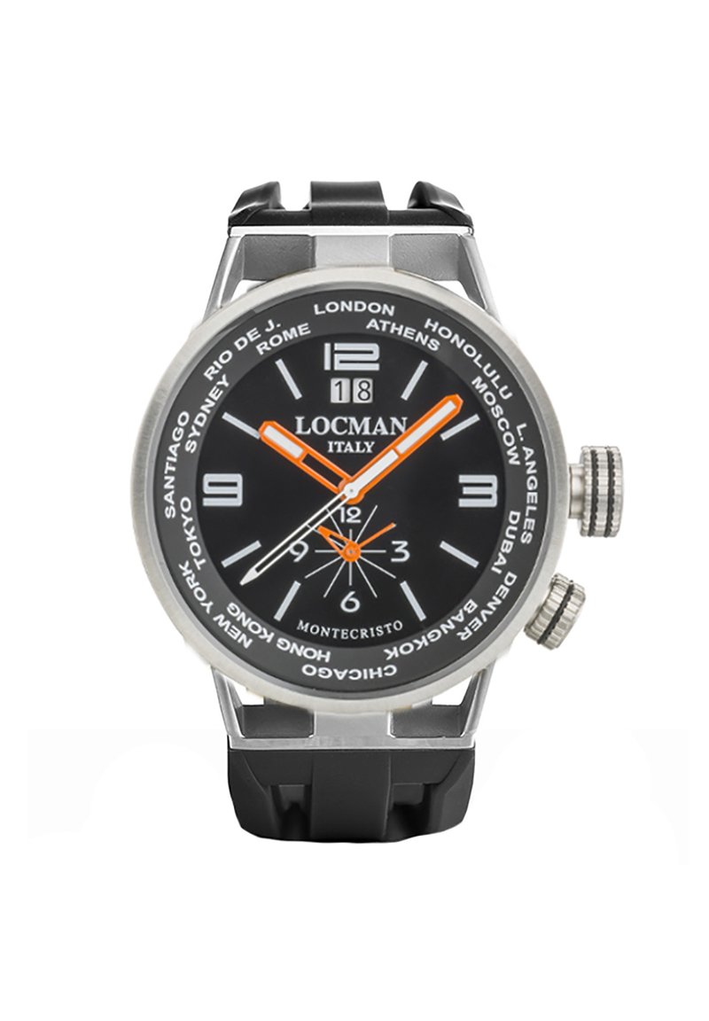 Locman ITALY MONTECRISTO WORLD DUAL TIME - Watch - schwarz/black ...