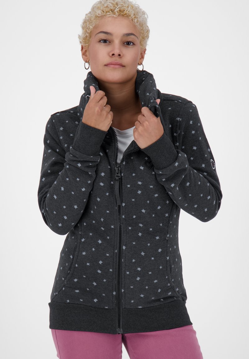 alife & kickin VIVIANAK - Sweatjacke - moonless melange/schwarz - Zalando