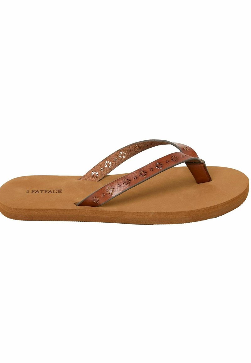 Fat Face REGULAR FIT - EMMY FLIP FLOPS - T-bar sandals - tan brown ...