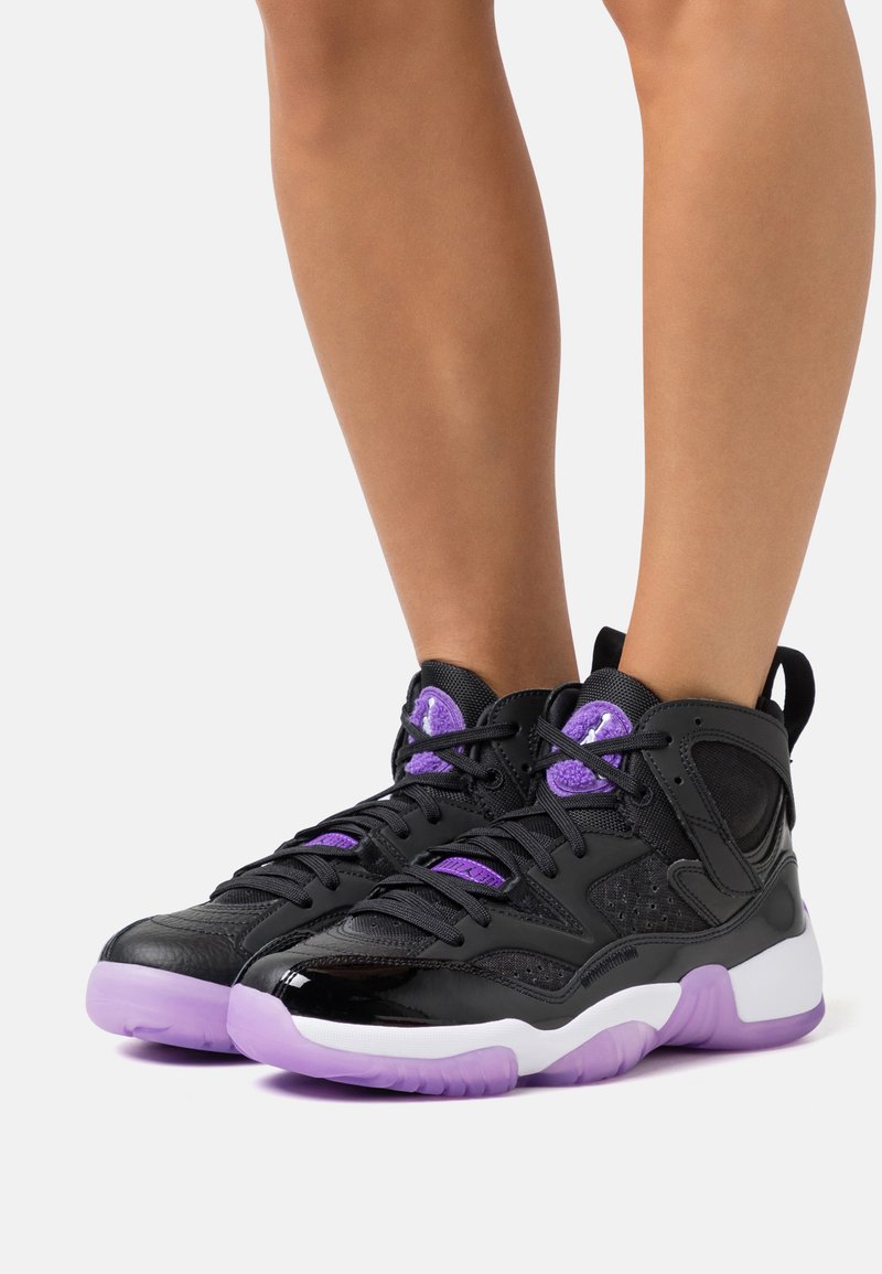 Jordan JUMPMAN TWO TREY - High-top trainers - black/white/action grape ...