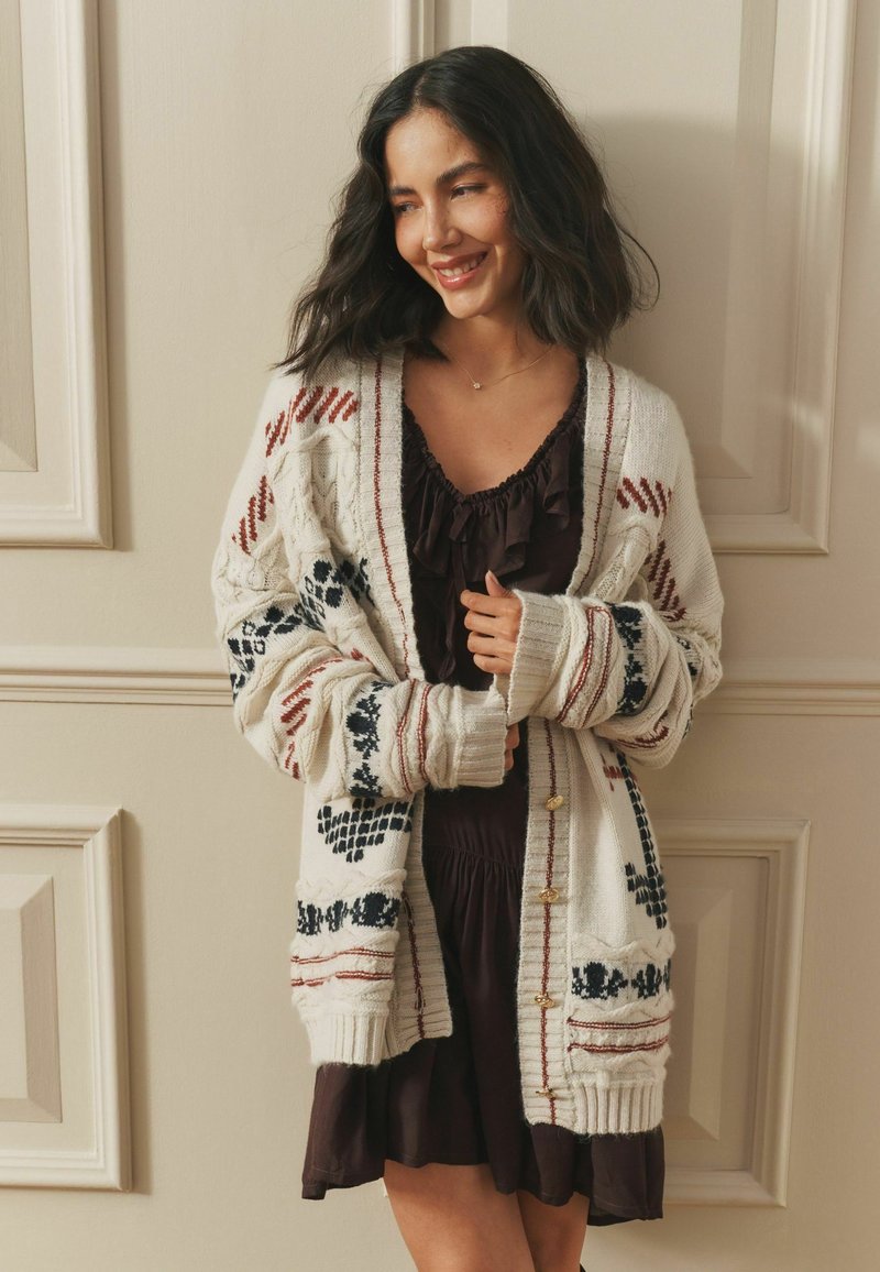 Laura Ashley HOMESPUN ANCHOR - Cardigan - ecru/beige - Zalando