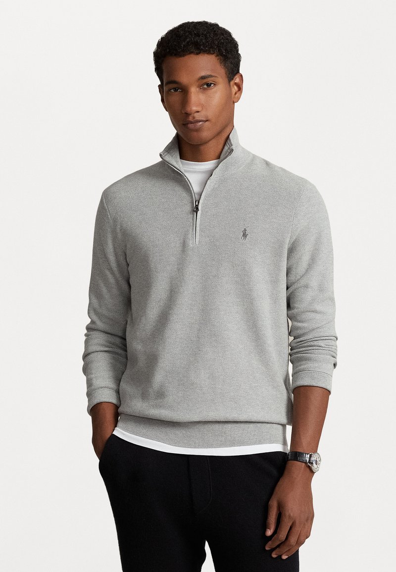 Polo Ralph Lauren KNIT COTTON QUARTER-ZIP SWEATER - Jumper - andover ...