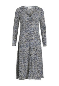 VILA MODA JIA V-NECK L S MIDI - Vestido informal - true blue/azul ...