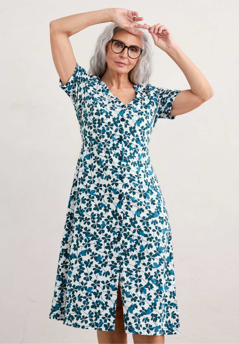 Seasalt Cornwall LILIAN - Jurk - floating floral ocean drift/petrol ...