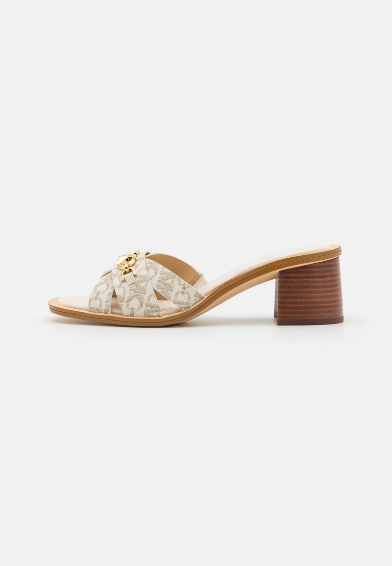 MICHAEL Michael Kors TIFFANIE - Heeled mules - vanilla/lugg/off-white ...