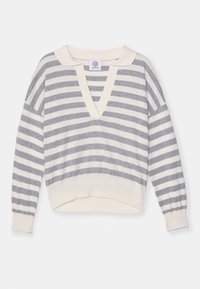 KNITID STRIPE OPEN - Strikkegenser - gray flannel & starch/lysgrå ...