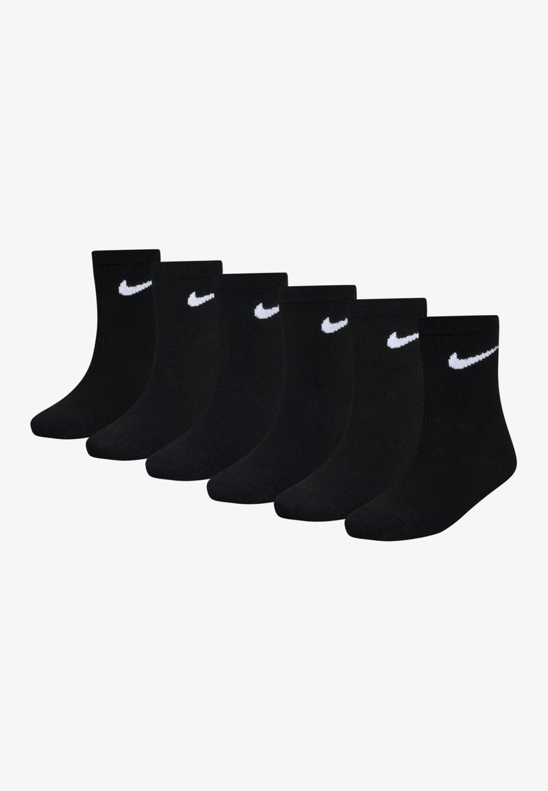 Nike Sportswear BASIC CREW 6 PACK - Strumpor - black/svart - Zalando.se