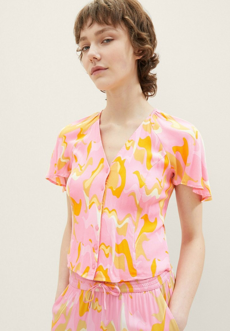 TOM TAILOR DENIM Bluse - abstract pink print/pink - Zalando.at