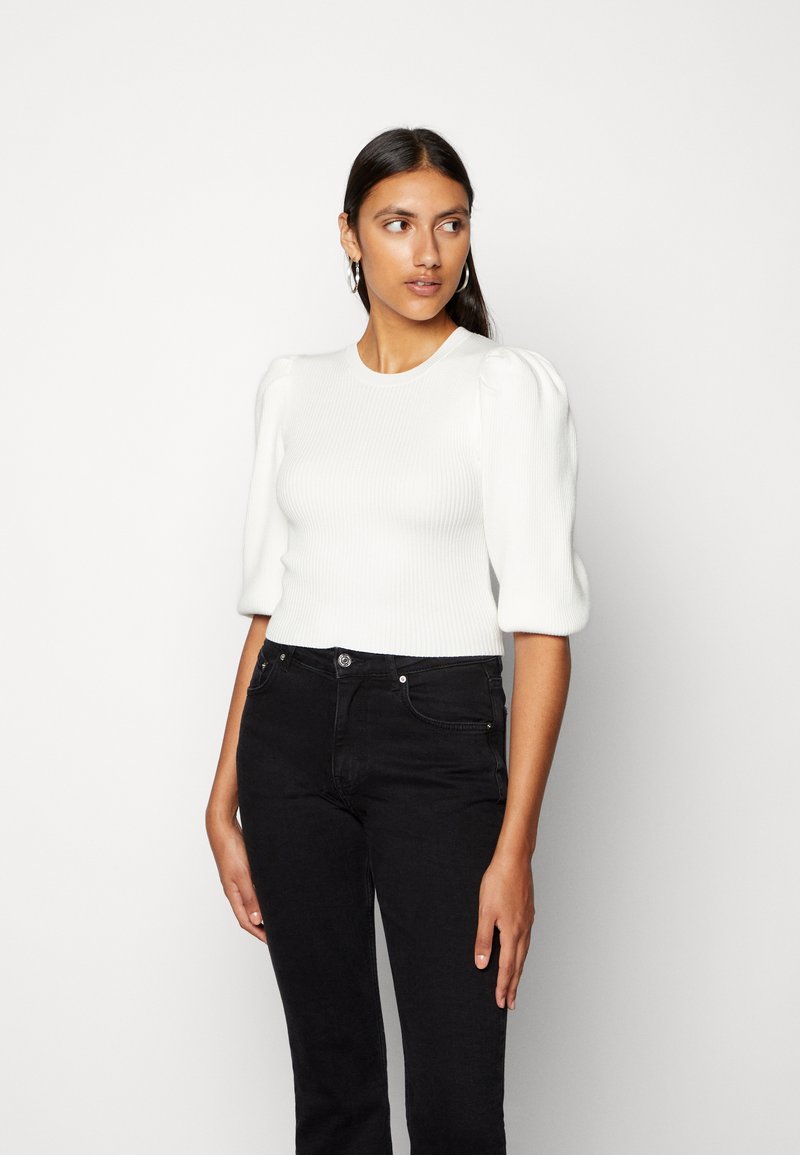 Glamorous ROUND NECKLINE - Jumper - off white/off-white - Zalando.ie