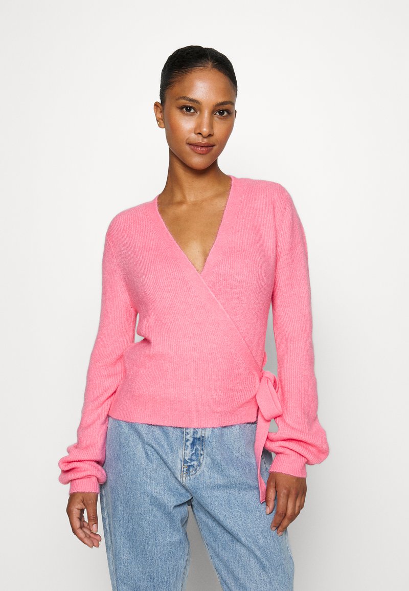 Vero Moda Petite VMRUBELLEFILE WRAP - Kofta - sachet pink melange ...