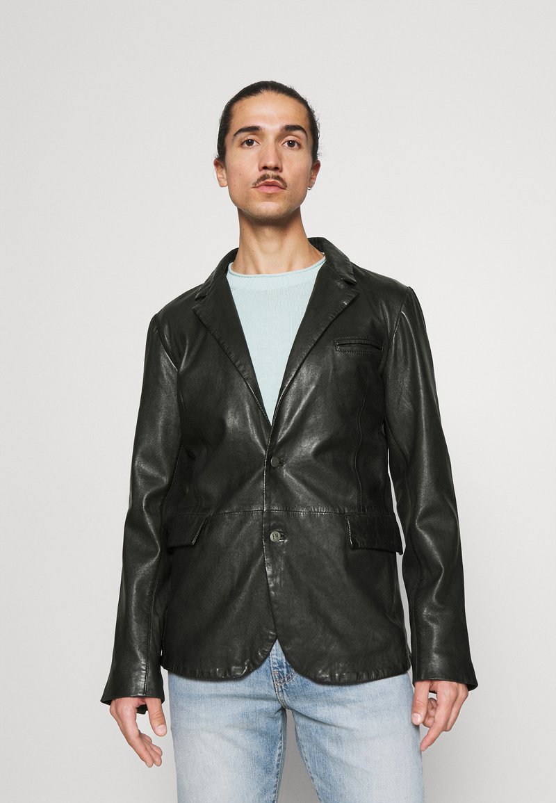 Freaky Nation THE ONE MAN - Leather jacket - black - Zalando.ie