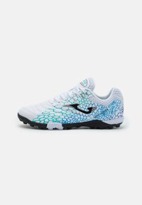 Joma MAXIMA - Astro turf trainers - white/turquoise/white - Zalando
