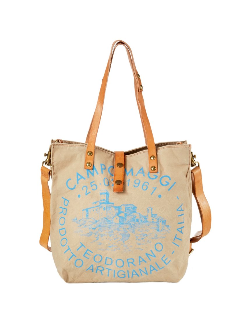 Campomaggi Tote bag - beige blau/beige - Zalando