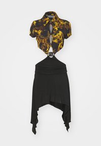 Versace Jeans Couture EMBLEM CURVE HEM - Vestito di maglina - black ...