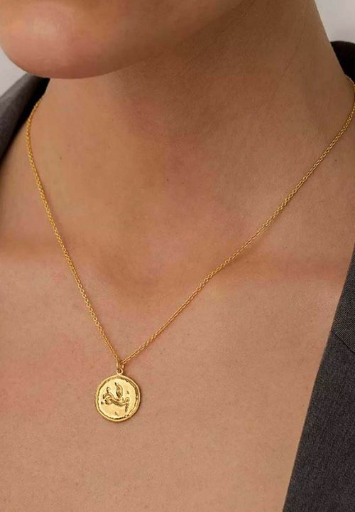 KUZZOI STRUCTURED PLATE - Collier - gold-coloured/doré - ZALANDO.FR