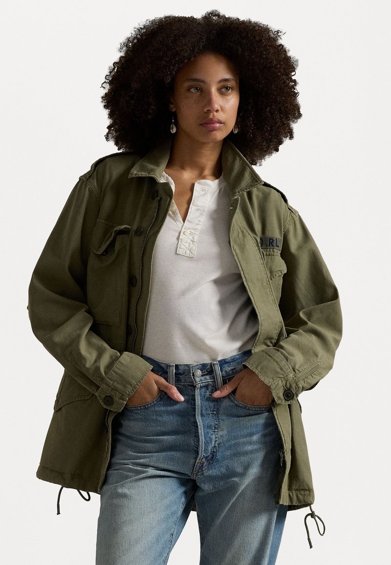 Polo Ralph Lauren COTTON TWILL FIELD JACKET - Parka - olive mountain ...
