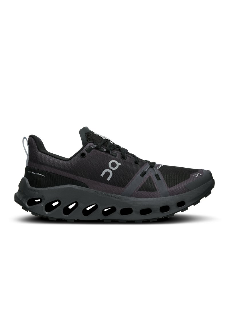 On CLOUDSURFER WATERPROOF - Trail running shoes - black eclipse/black ...