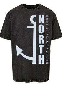 F4NT4STIC NORTH ANKER KNUT & JAN HAMBURG - T-Shirt print - schwarz - Zalando.de
