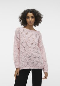 Vero Moda STAR LS BOATNECK LONG GA EXC - Trui - rose shadow/roze ...