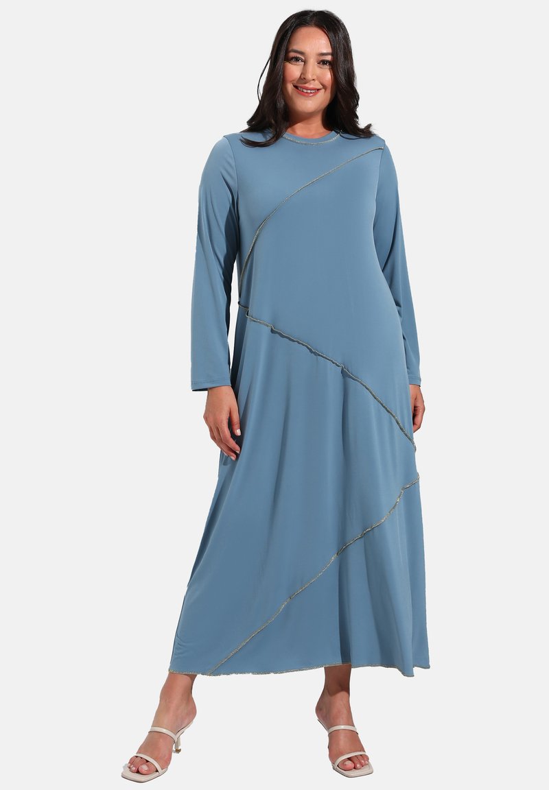 Modanisa PLUS SIZE ALIA - Maxi-jurk - light petrol/blauw - Zalando.nl