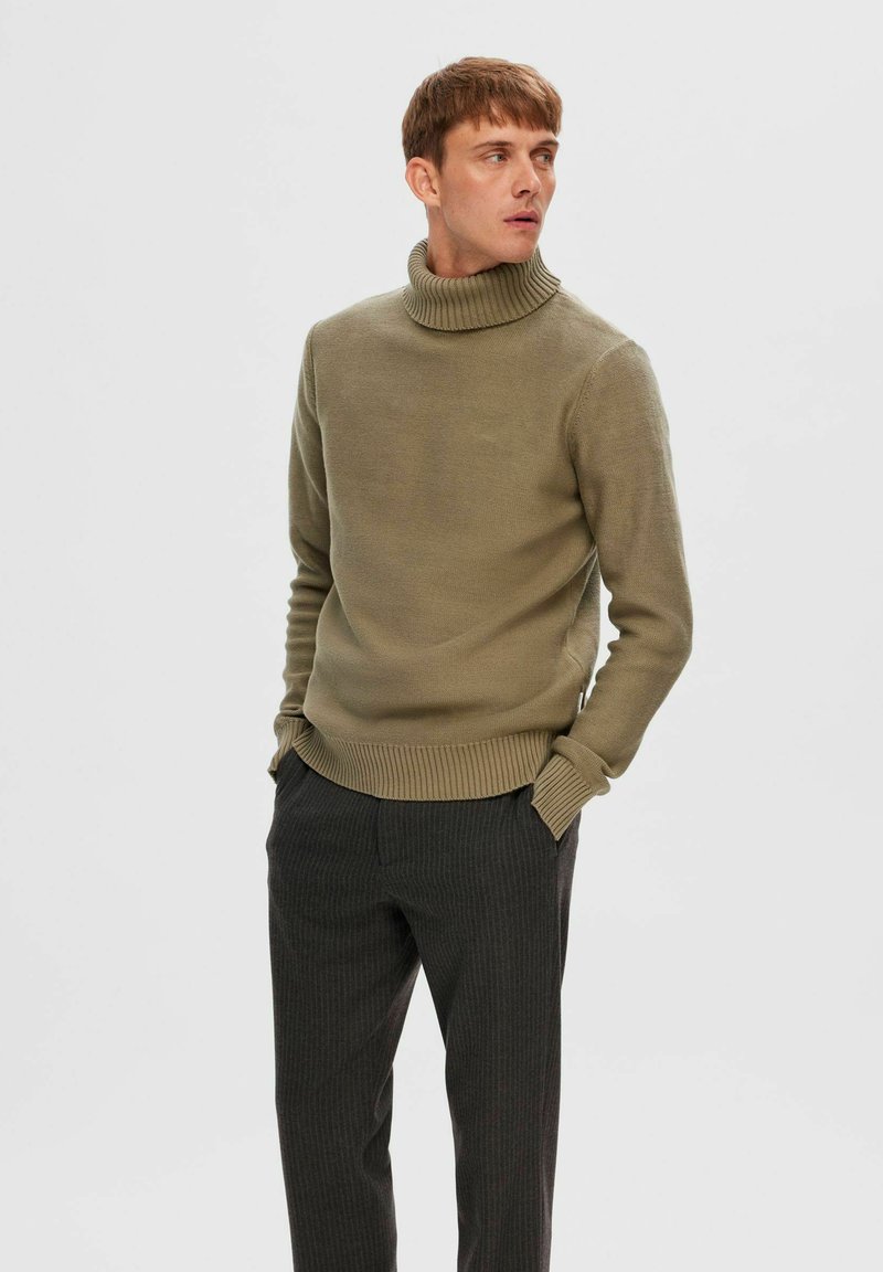 Selected Homme SLHAXEL ROLL NECK - Trui - mermaid/groen - Zalando.nl