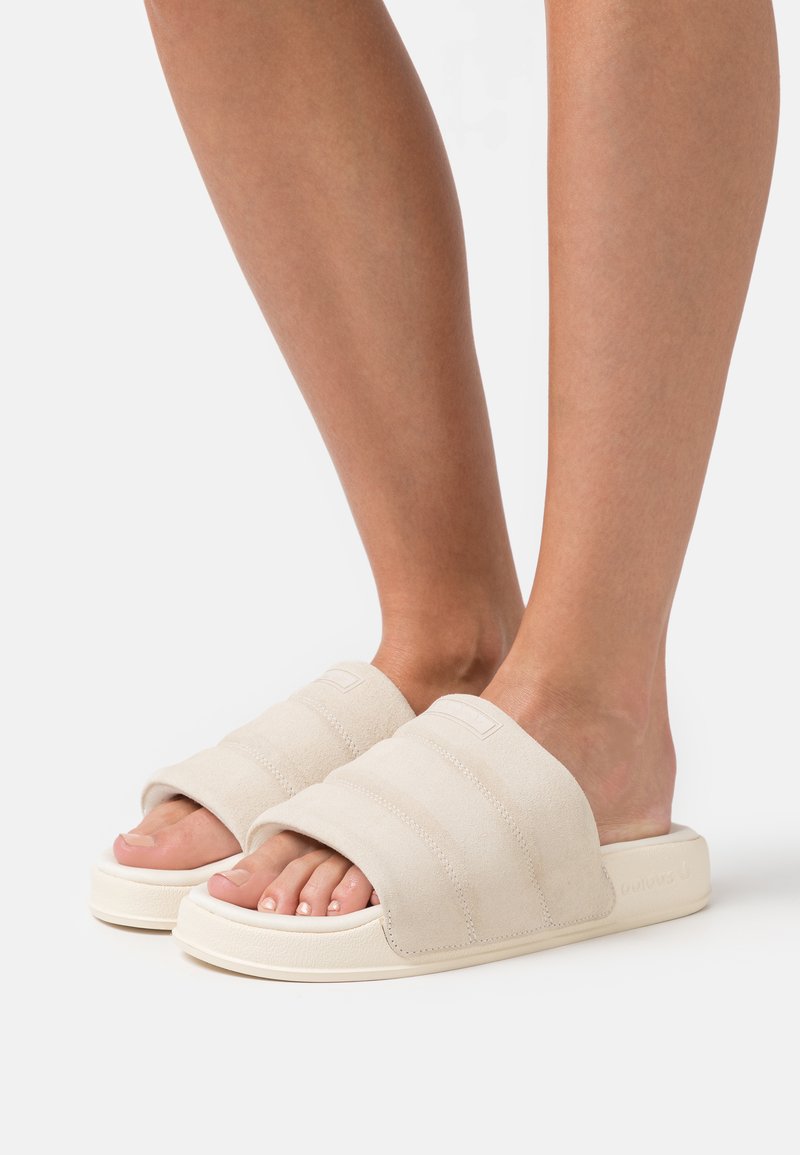adidas Originals ADILETTE ESSENTIAL - Slip-ins - white/offwhite ...