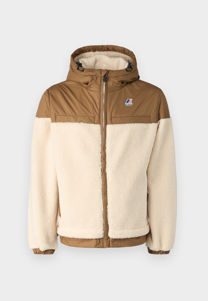K-Way Fleece jacket - ecru/brown/brown - Zalando.co.uk