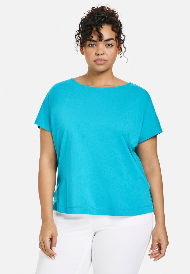 Samoon T-Shirt basic - cyan/blau - Zalando.de