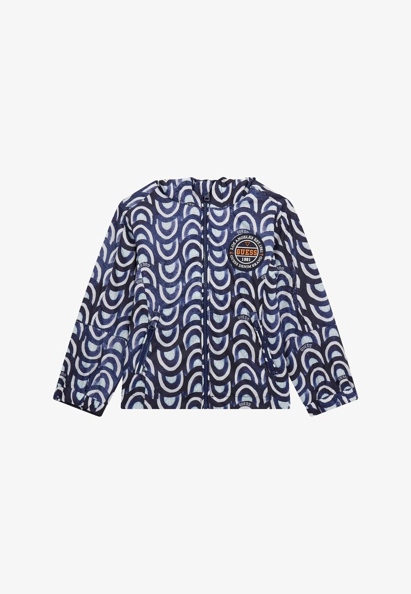 Guess Allover Print Veste Mi Saison Mehrfarbig Grundton Blau Bleu