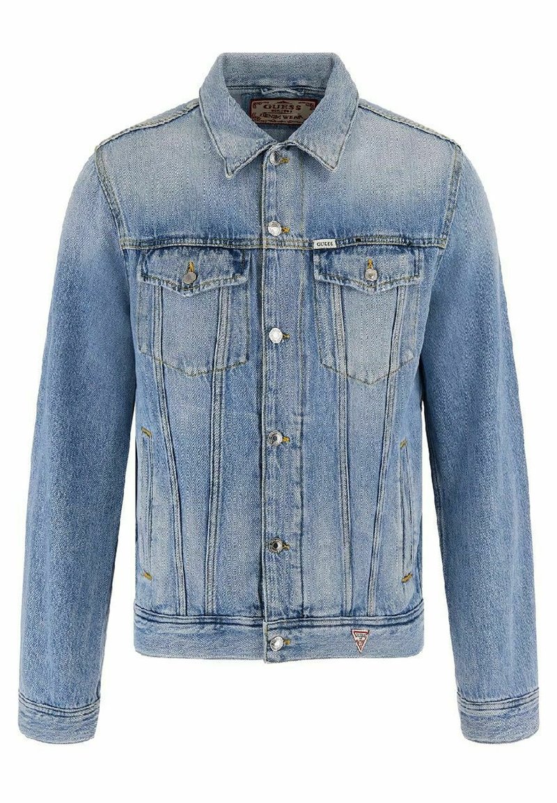 Guess Veste En Jean Denim Chiaro Denim Bleu Gris Zalando Be