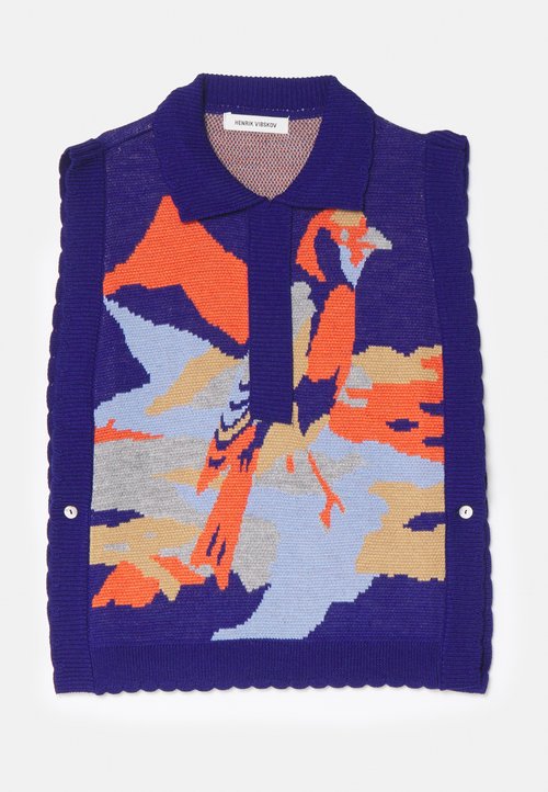 Henrik Vibskov ITALIAN ROUNDNECK - Strickpullover - white/red/offwhite ...