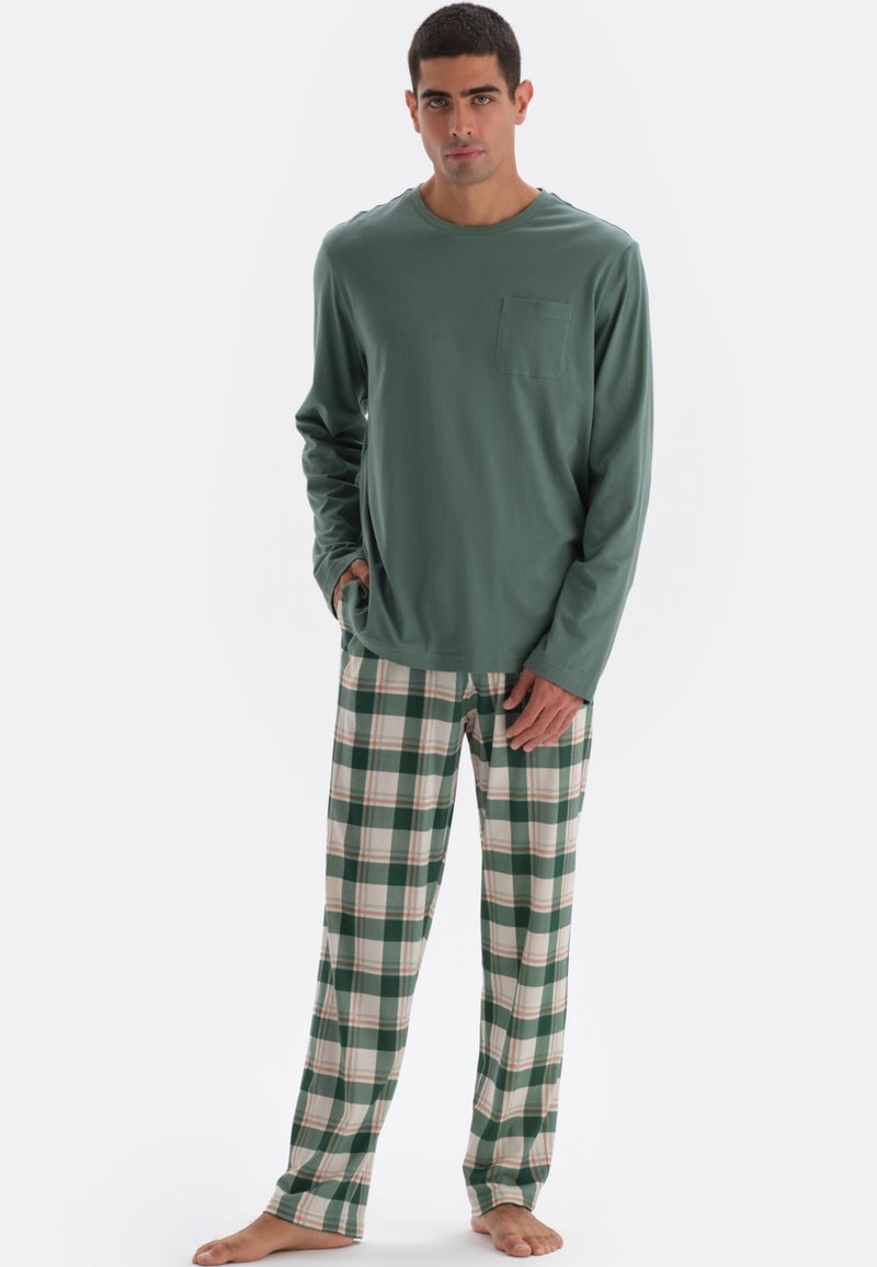 DAGI LONG SLEEVE CREW NECK REGULAR SET - Pyjama set - green - Zalando.ie