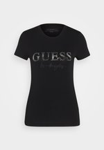 Guess T-shirt print - jet black/zwart - Zalando.nl