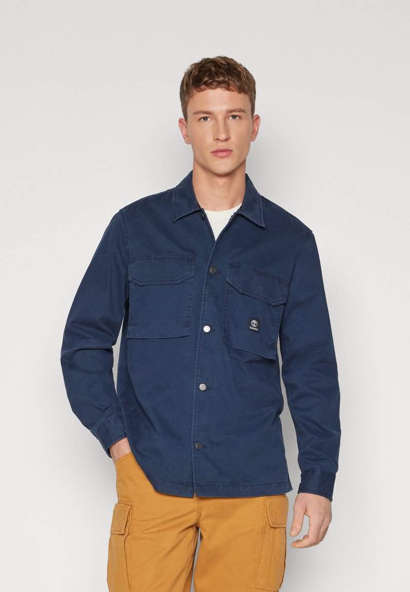 Timberland WASHED HEAVY SHIRT - Camisa - dark sapphire/azul marino ...