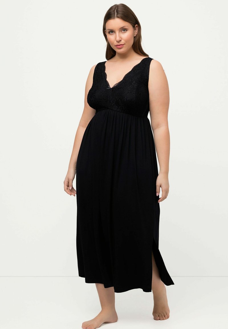 Ulla Popken Nachthemd - black/schwarz - Zalando.de