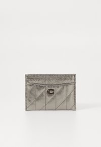 COACH QUILTED METALLIC ESSENTIAL CARD CASE - Portofel - anthracite/gri ...
