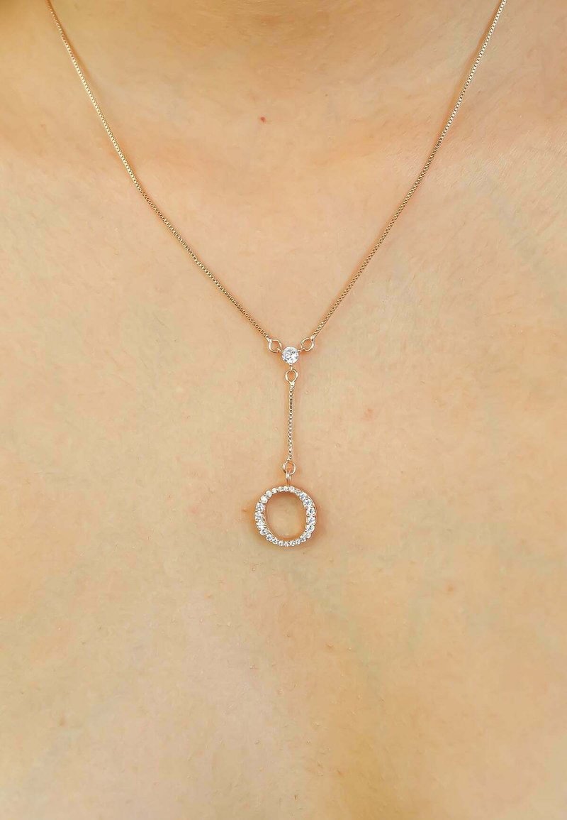 Be Sunset INITIAL ALPHABET LETTER O PENDANT - Halskette - rose gold ...