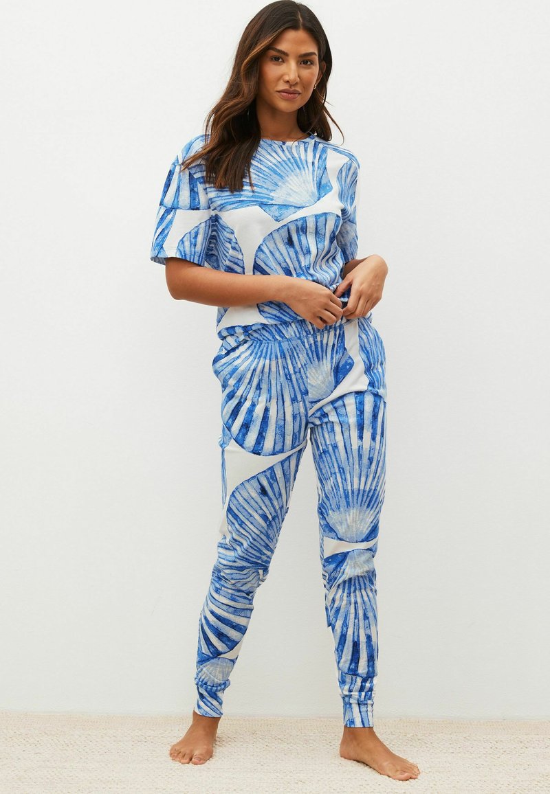 Next SHORT SLEEVE SET REGULAR FIT - Pyjamas - blue shells/blå - Zalando.se