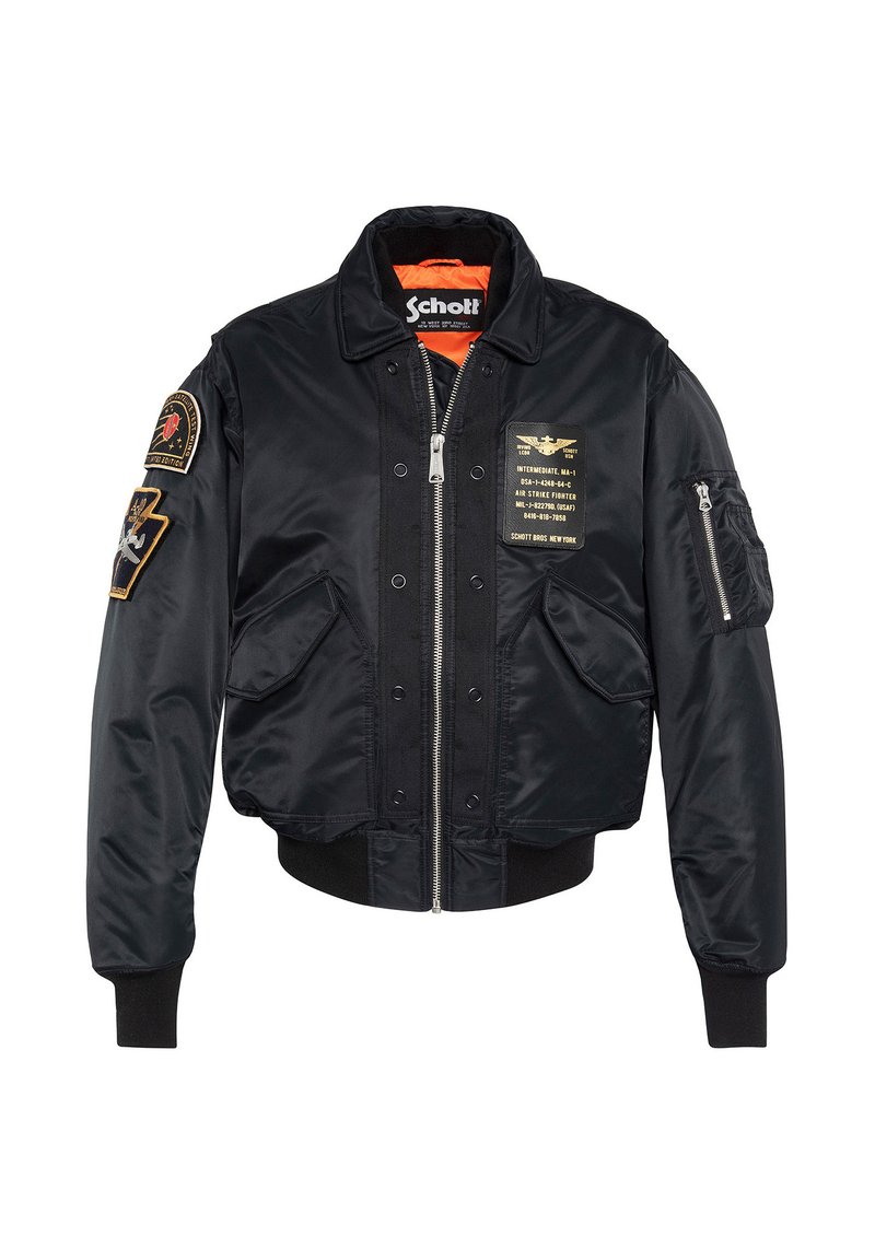 Schott BADGÉ ÉDITION LIMITÉE - Veste mi-saison - noir - ZALANDO.FR