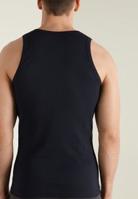 Tezenis RIBBED - Unterhemd/-shirt - schwarz deep blue/dunkelblau ...