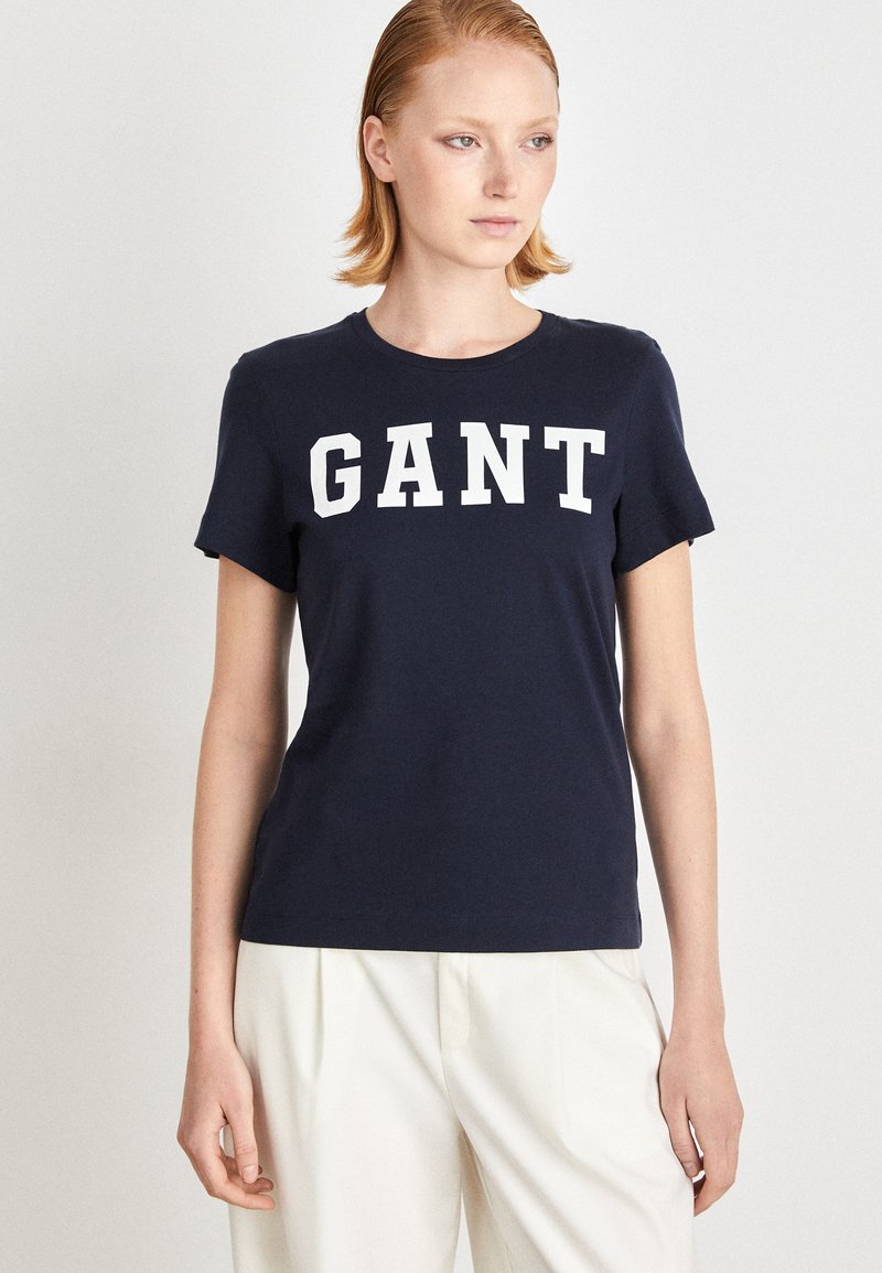 GANT GRAPHIC - T-shirt print - evening blue/donkerblauw - Zalando.be