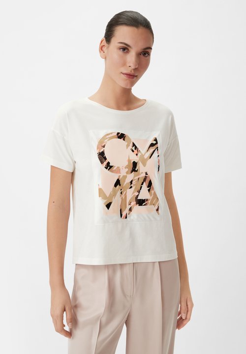 comma T-Shirt print - weiß/offwhite - Zalando.ch