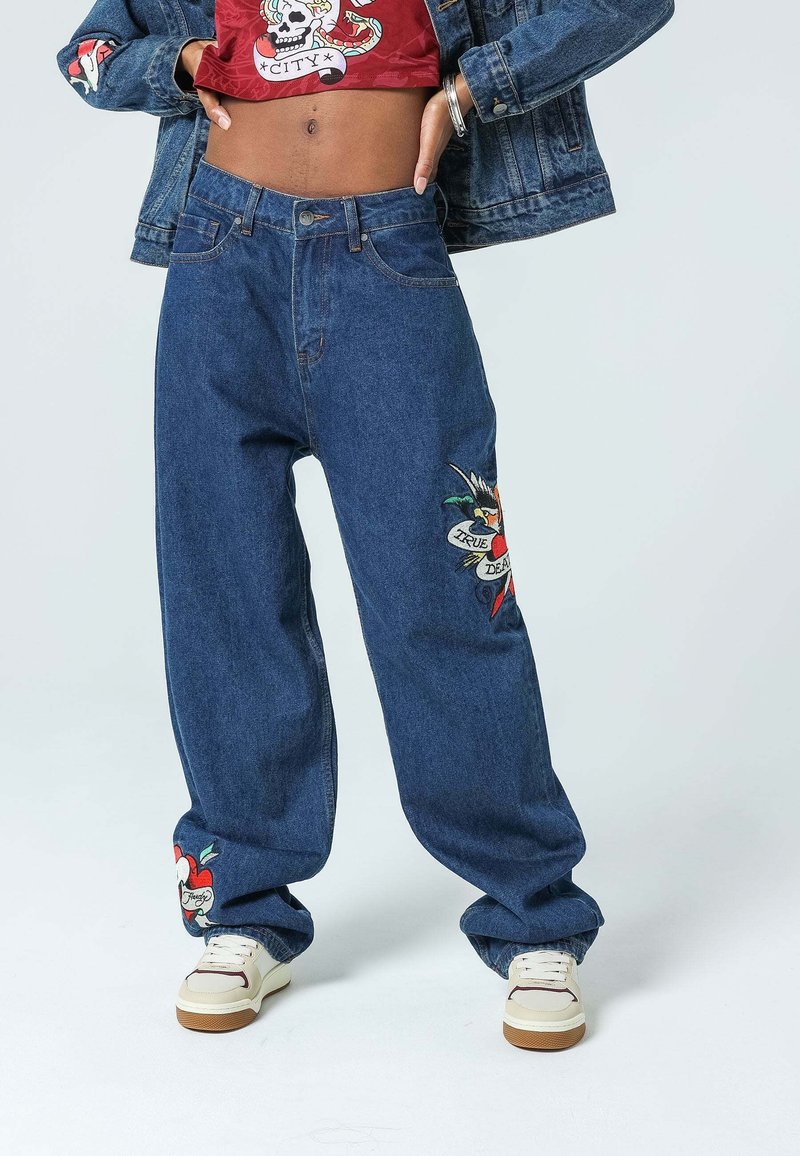 Ed Hardy Relaxed fit jeans - indigo/blue denim - Zalando