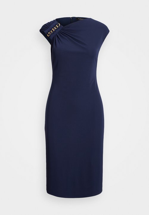 Lauren Ralph Lauren JILLEAH SHORT SLEEVE DAY DRESS - Vapaa-ajan mekko - indigo sail/sininen ...