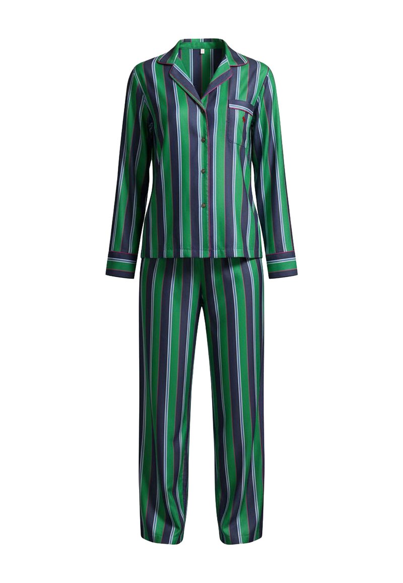Polo Ralph Lauren CRICKET STRIPE SET - Pyjama - field cricket/groen ...