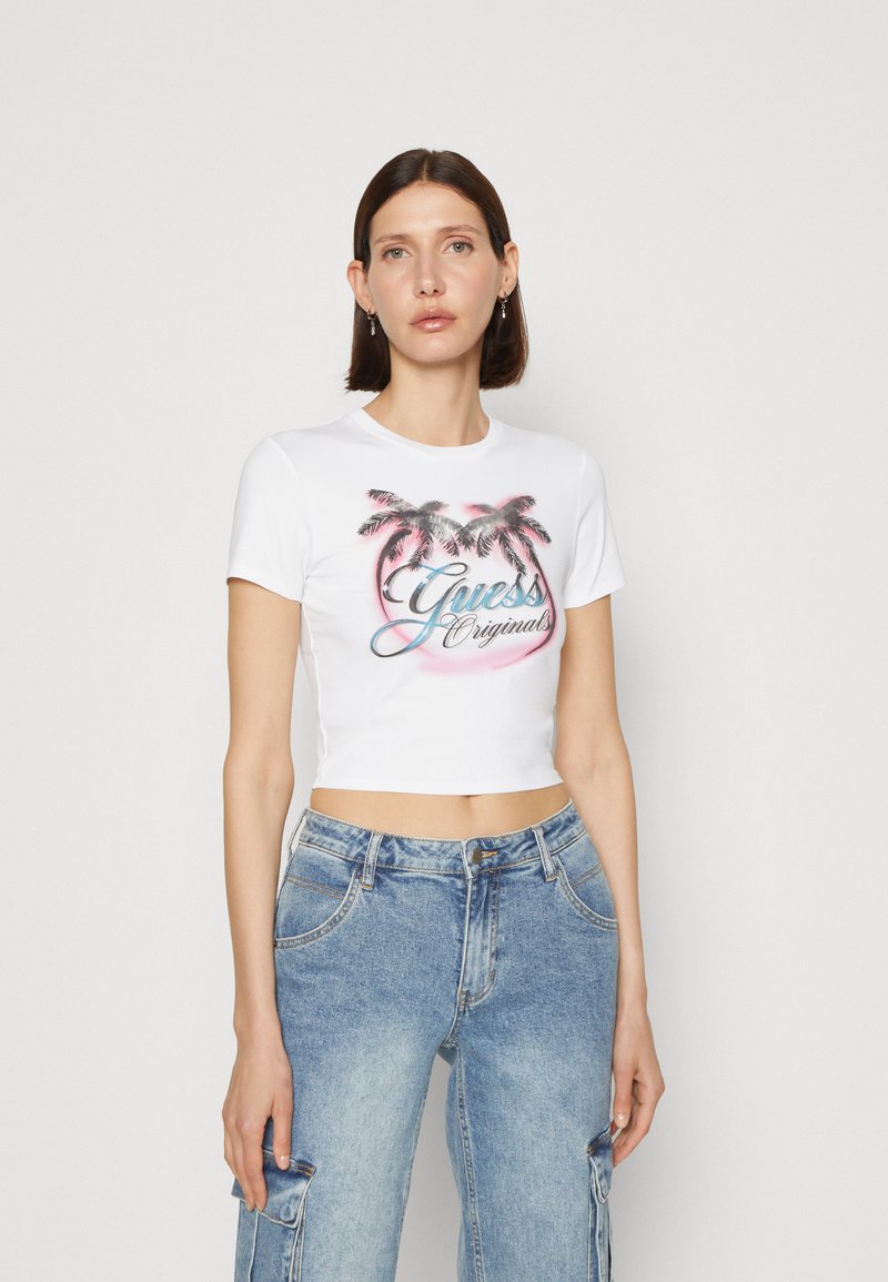 Guess Originals BABY TEE - T-shirts print - pure white/hvid - Zalando.dk