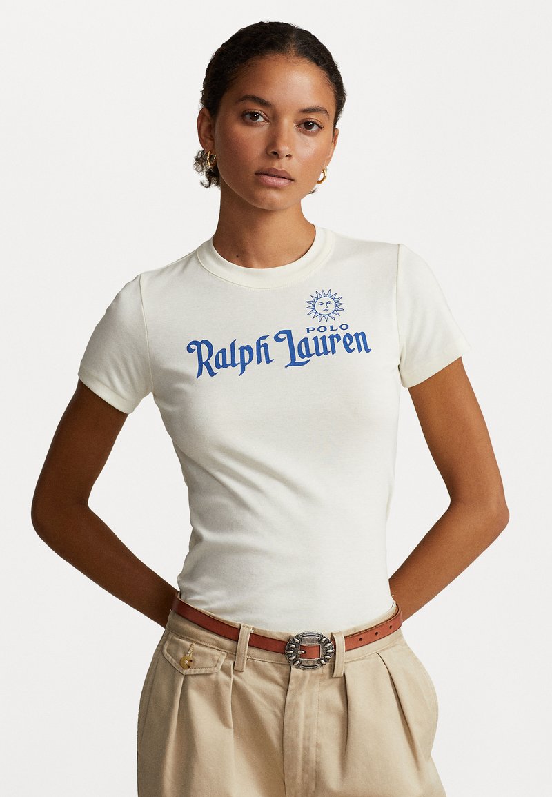 Polo Ralph Lauren SHORT SLEEVE - Camiseta estampada - clubhouse cream ...