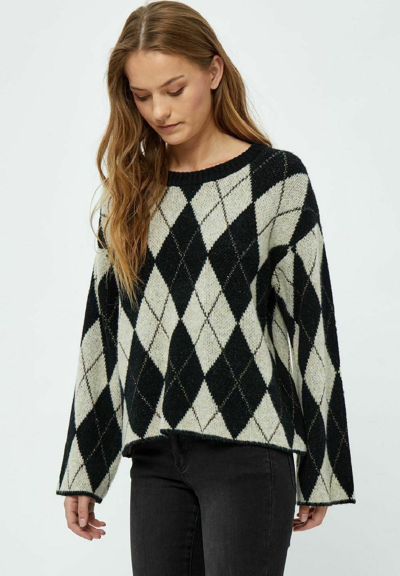 Desires ETARA GRS CHECKERED - Jumper - c black checked/black - Zalando.ie