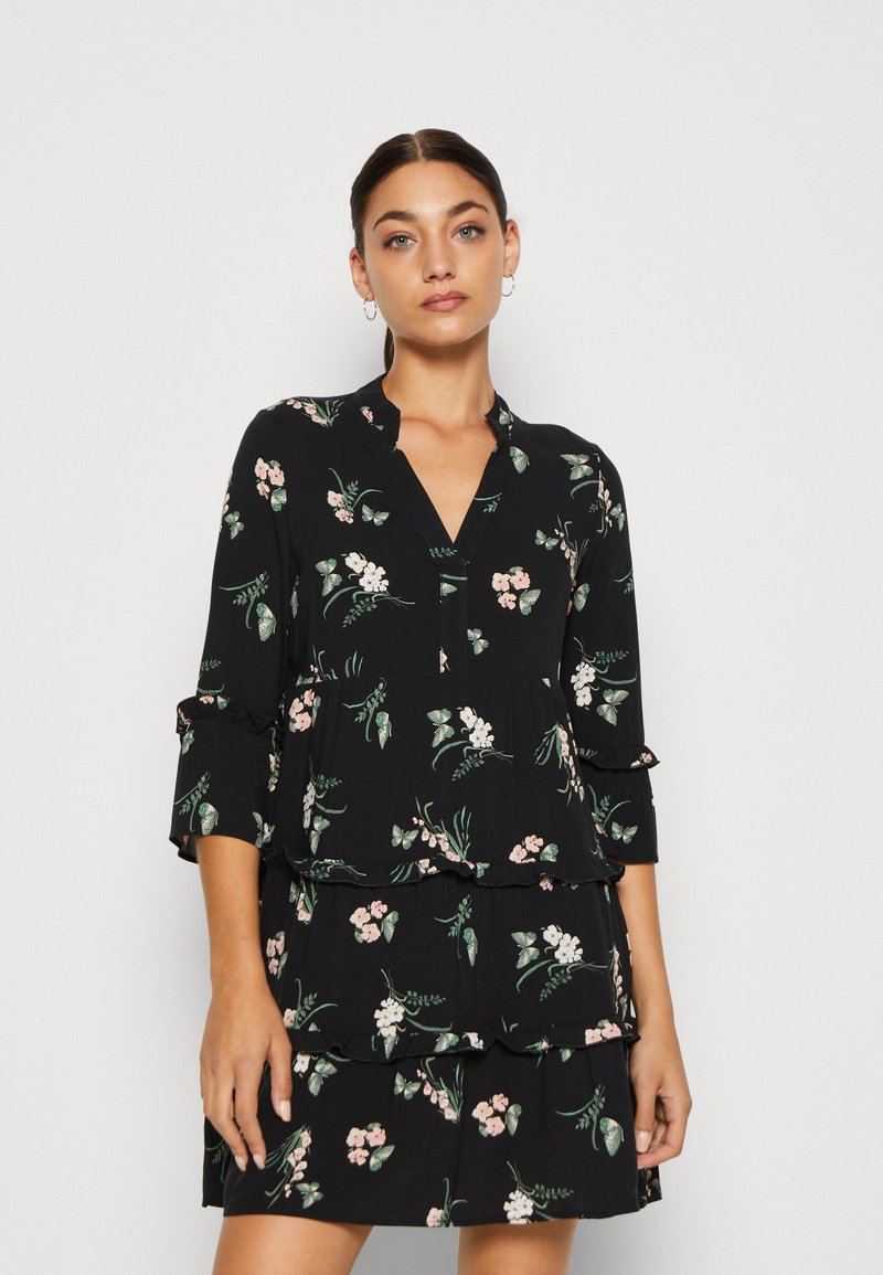 Vero Moda VMEASY 3/4 SHORT - Day dress - black/ann/black - Zalando.ie